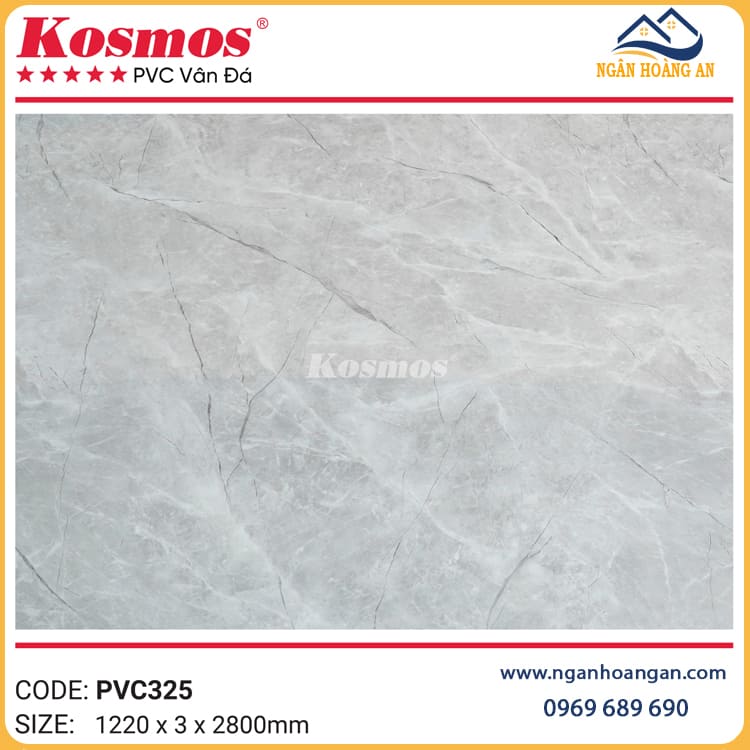 PVC Giả Đá Ốp Tường Kosmos PVC325 Vân Bê Tông Huyện Long Thành Đồng Na